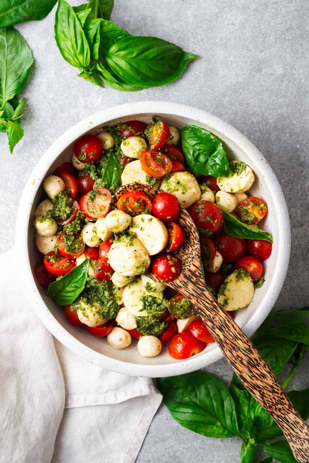 Pesto Caprese Salad (Easy Tomato Salad Recipe) - Non-Guilty Pleasures