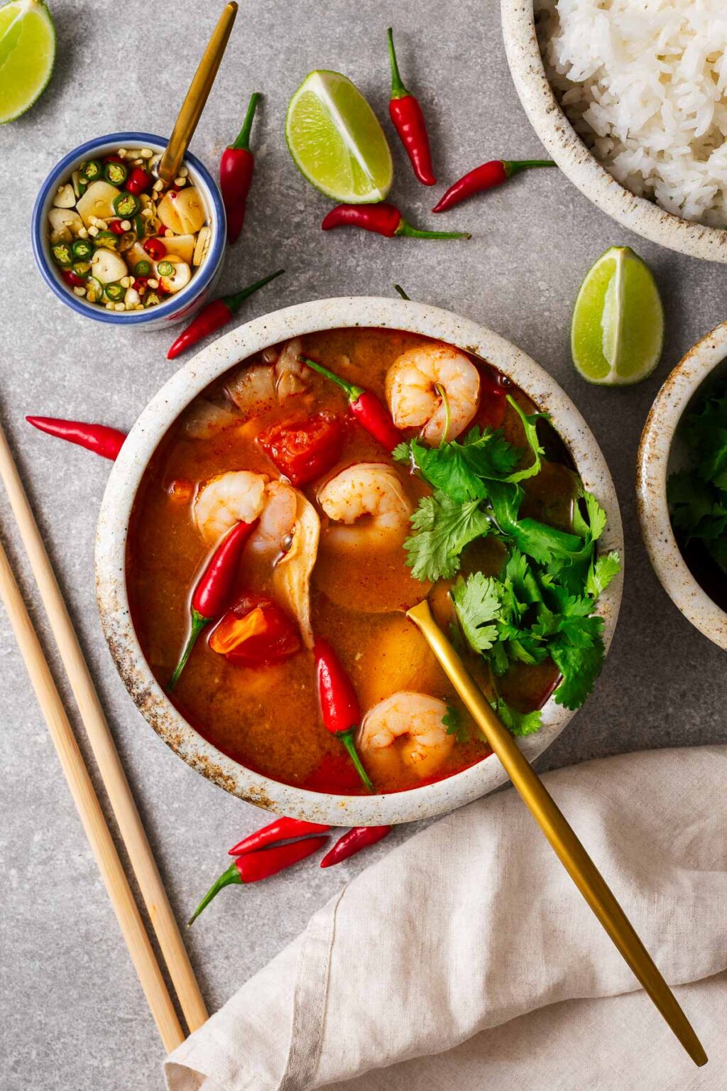 Easy Tom Yum With Prawns (Thai Hot & Sour Soup) - Non-Guilty Pleasures